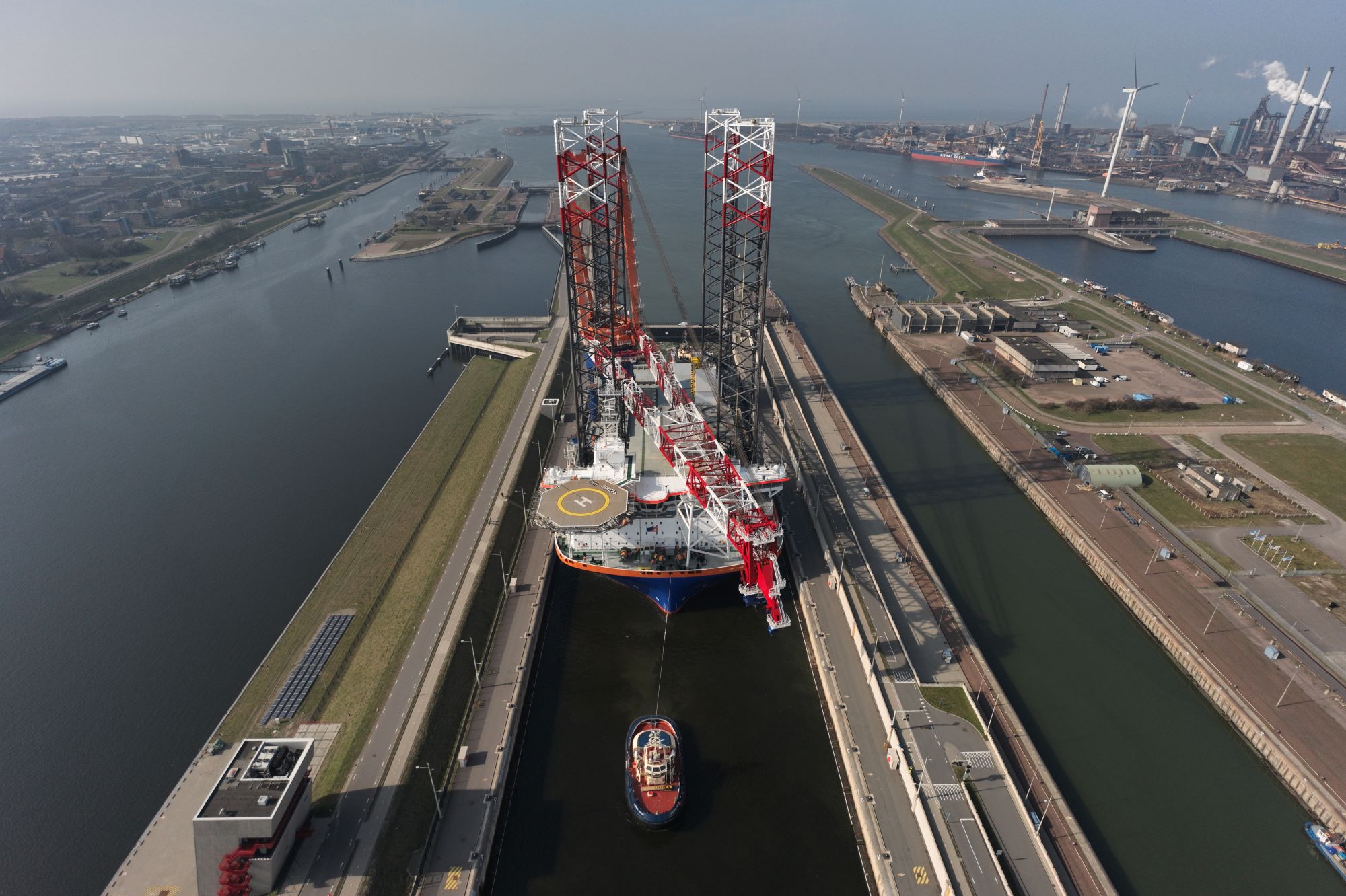 Van Oord’s brand-new offshore installation vessel Boreas arrived in the Netherlands | Van Oord